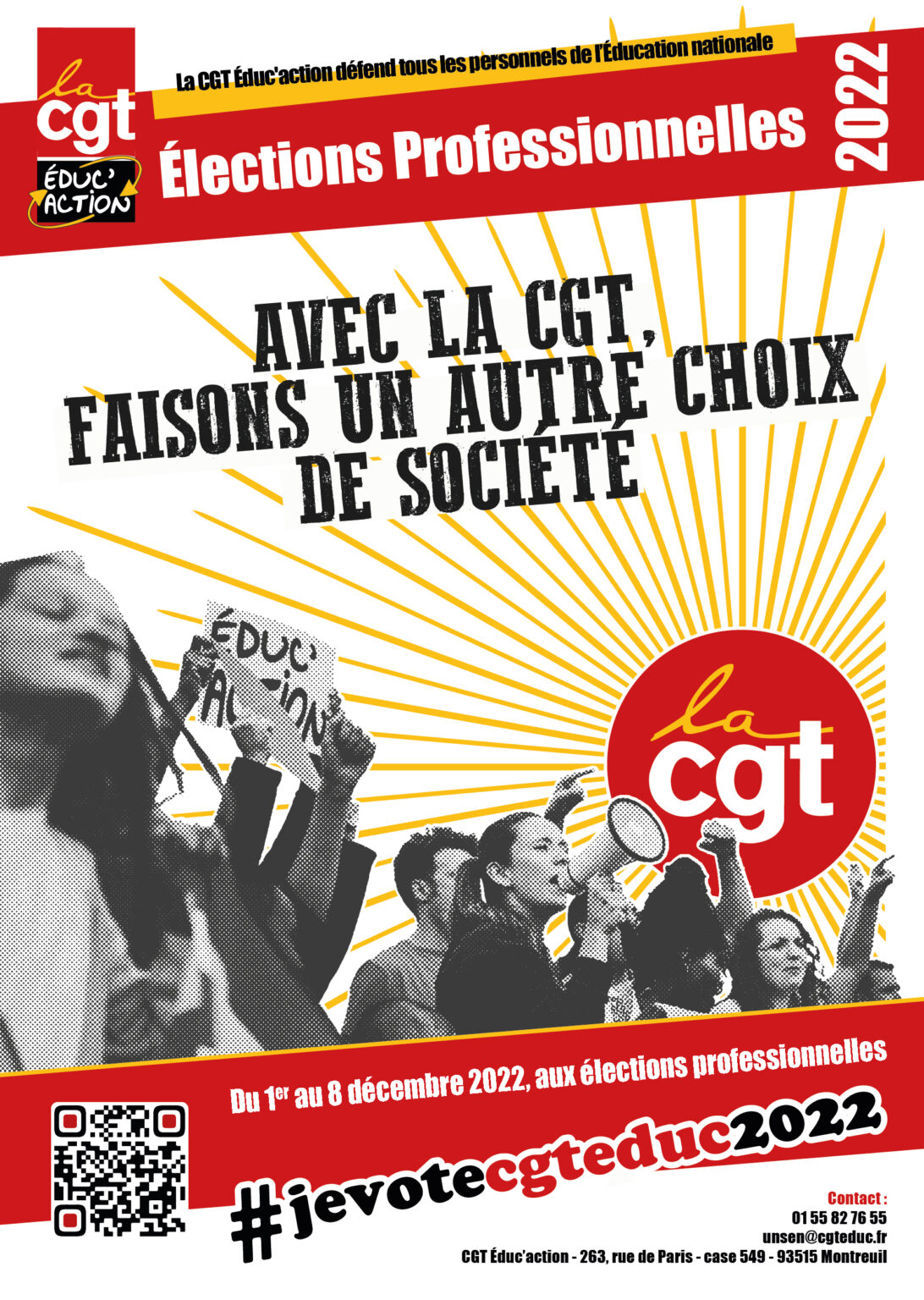 Affiche de la campagne nationale CGT Éduc'action - CGT Educ'Action 06