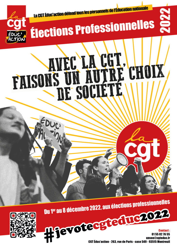Affiche de la campagne nationale CGT Éduc'action - CGT Educ'Action 06